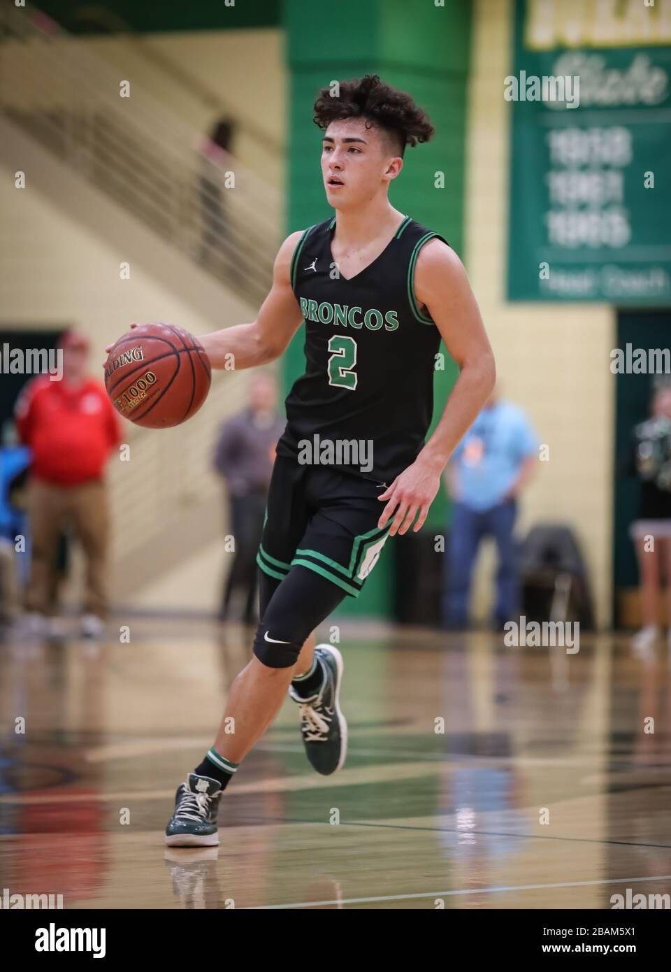 Basketball action with Blackfoot vs Minico High School at Boise, Idaho ...