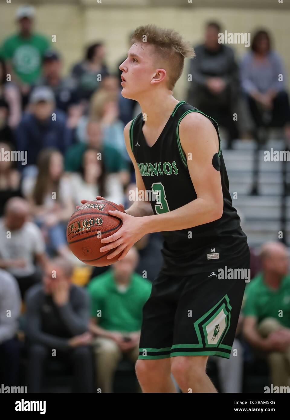 Basketball action with Blackfoot vs Minico High School at Boise, Idaho ...