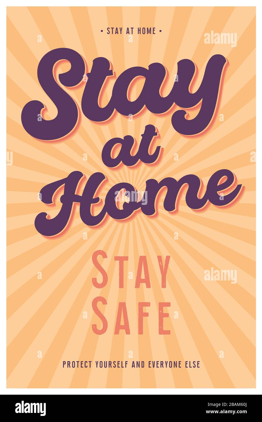 stay at home poster Stock Vector Image & Art - Alamy