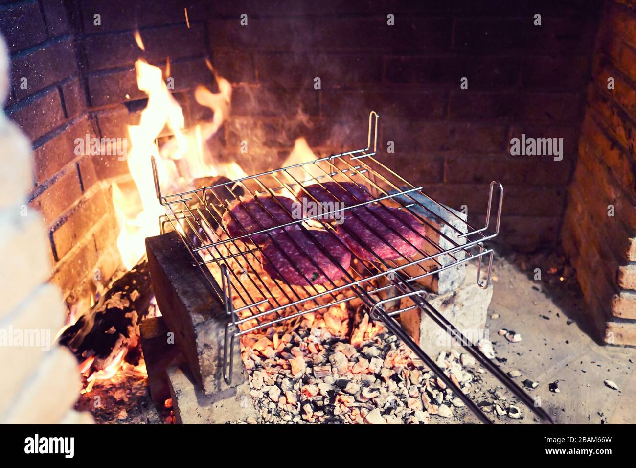 Burning meat hi-res stock photography and images - Alamy