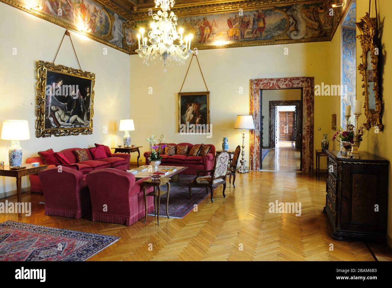 Room, 2012, Embassy of Brazil, Palazzo Pamphili, Rome, Italy Stock ...