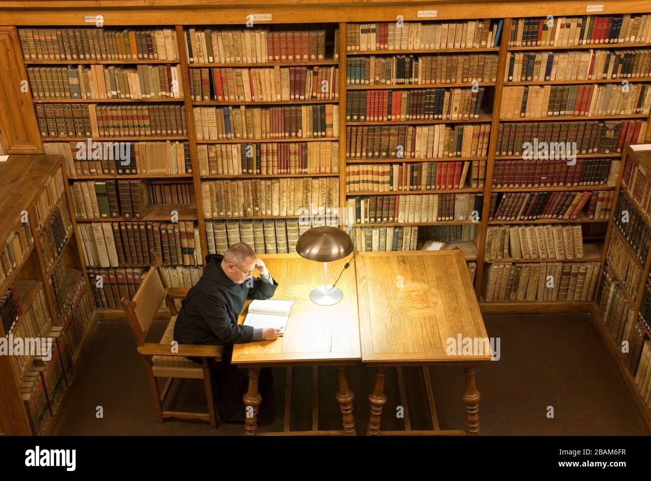 Library, Monestir de Montserrat, Montserrat, Catalonia, Europe Stock ...