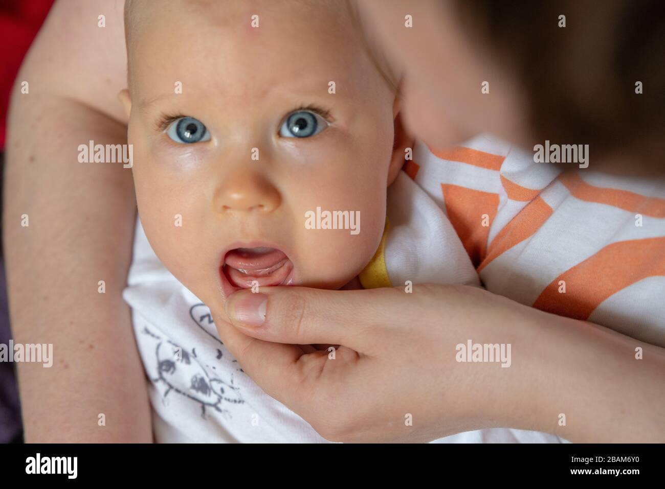 the first tooth of a small child Stock Photo - Alamy