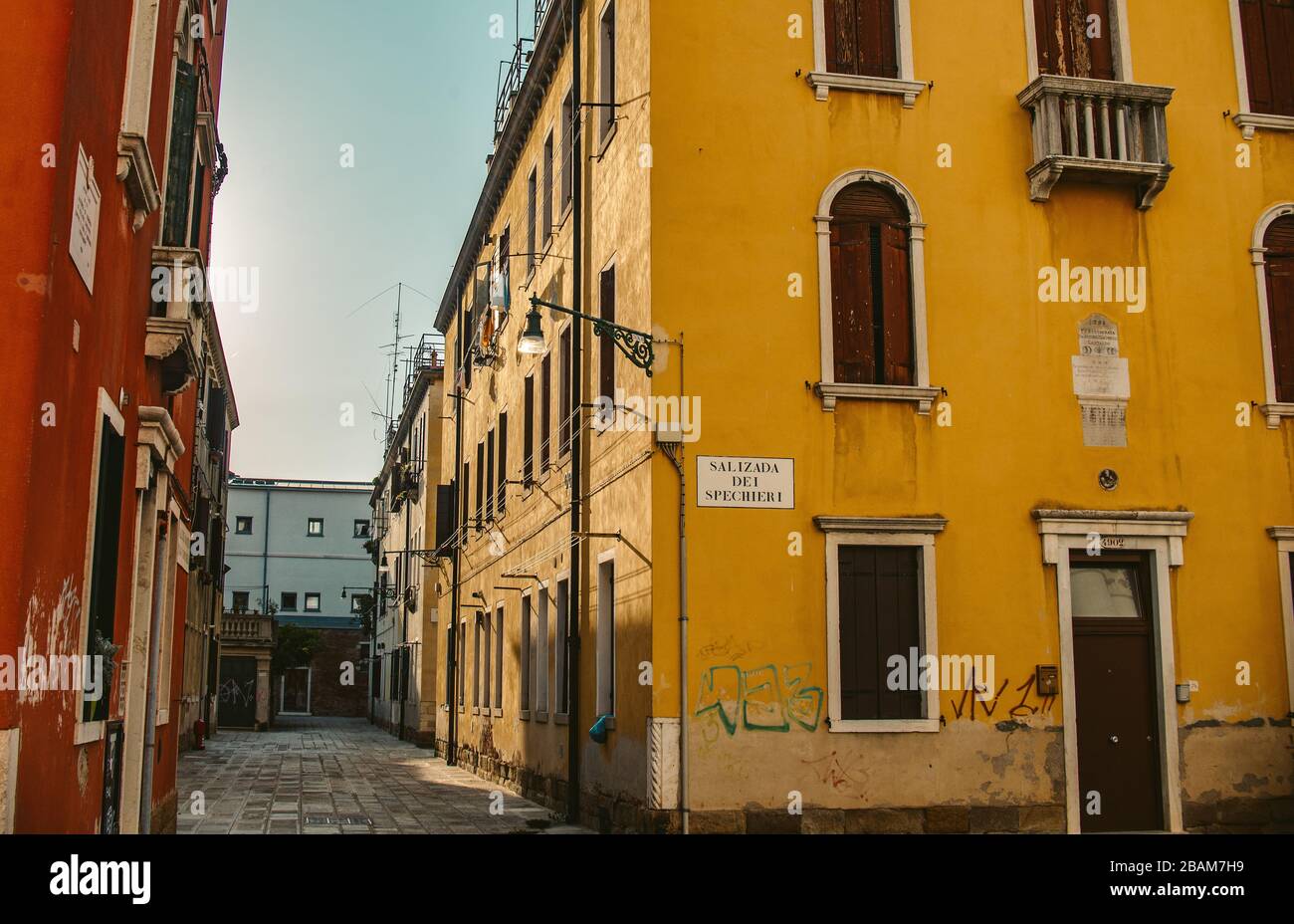 classic road in venice, italy Stock Photo - Alamy