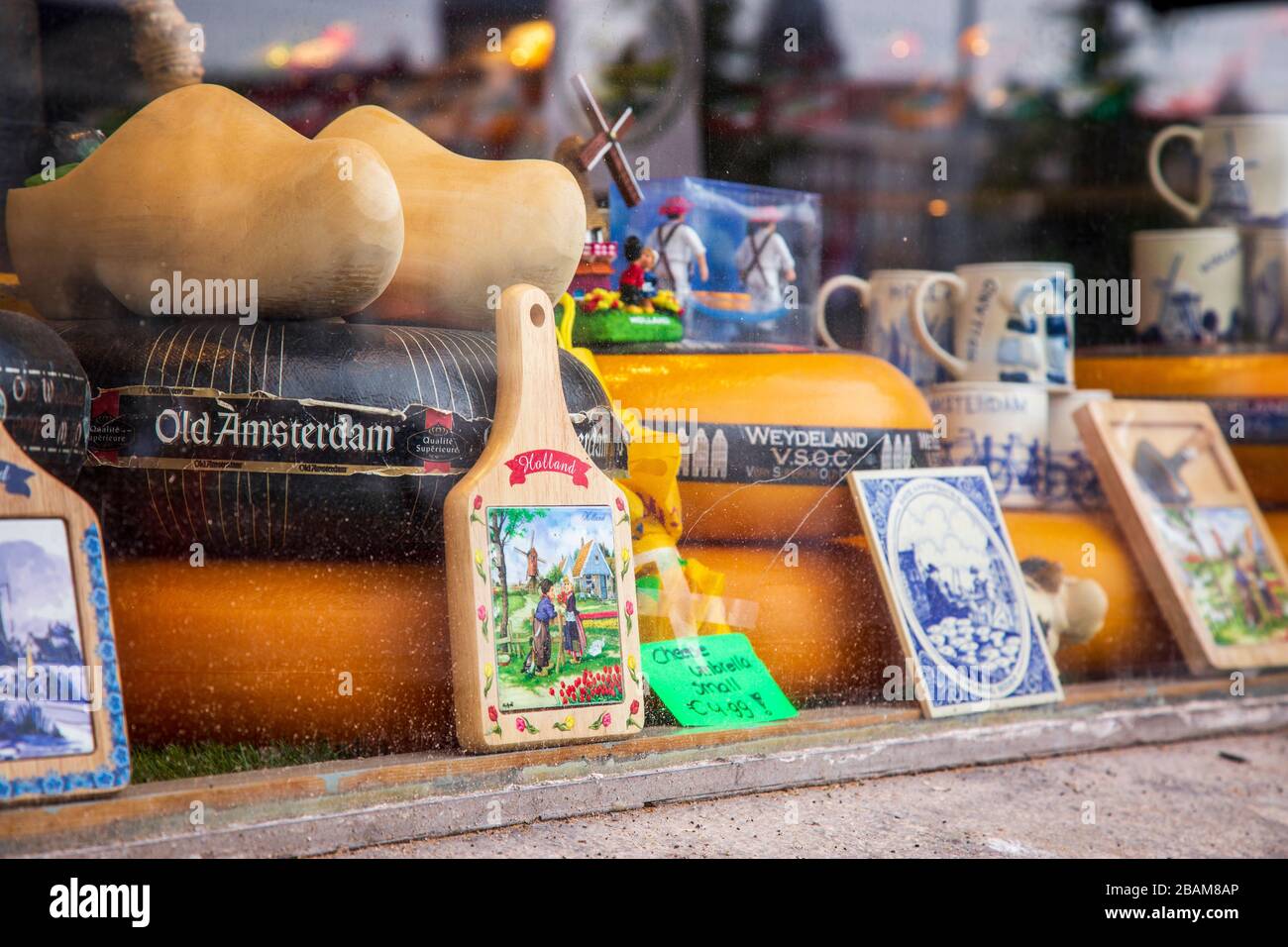A grocery store display with local goods in Amsterdam, Netherlands ...