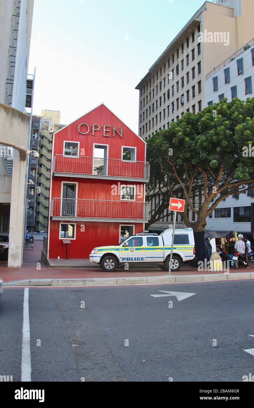 Old and new buildings in the city centre of Cape Town, South Africa ...