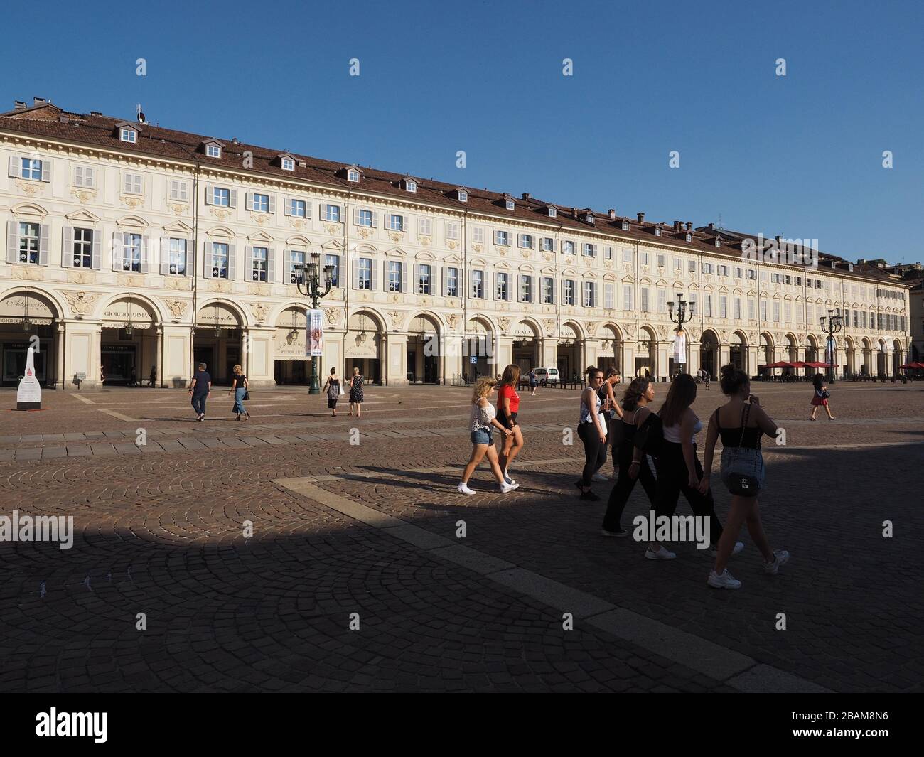 Piazza San Carlo pedestrian square, 17th century designed by Carlo di ...