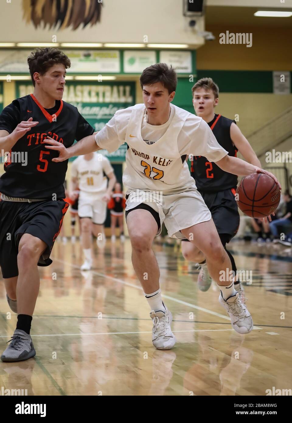 Basketball Action with Idaho Falls vs Bishop Kelly High School in Boise ...