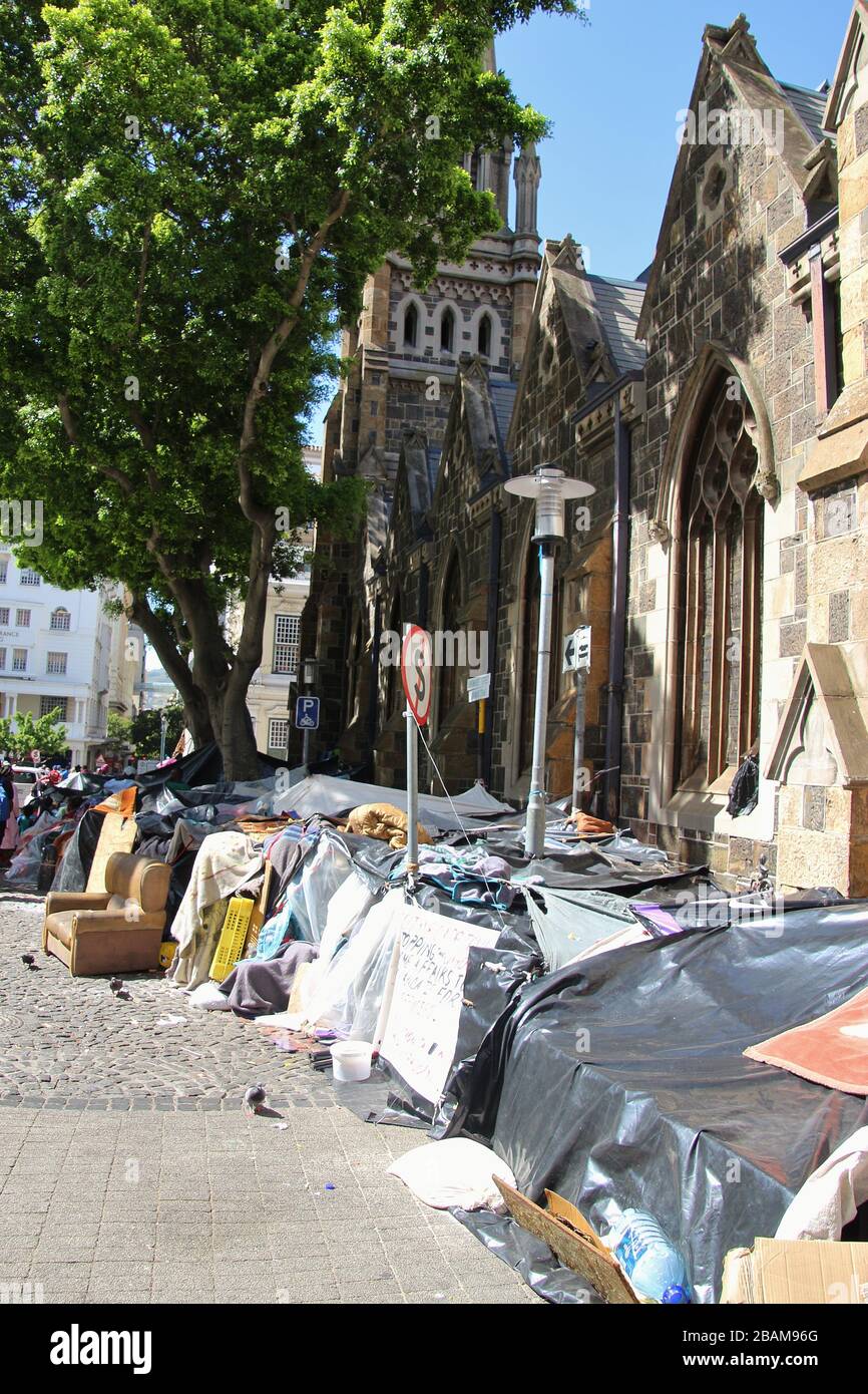 Cape Town South Africa Africa February 18 2020 Tents Of Refugees