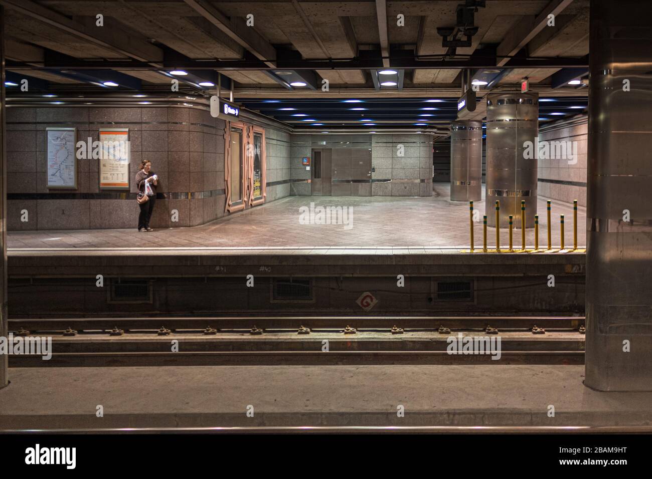 Underground Light Rail Station Pittsburgh Stock Photo - Alamy