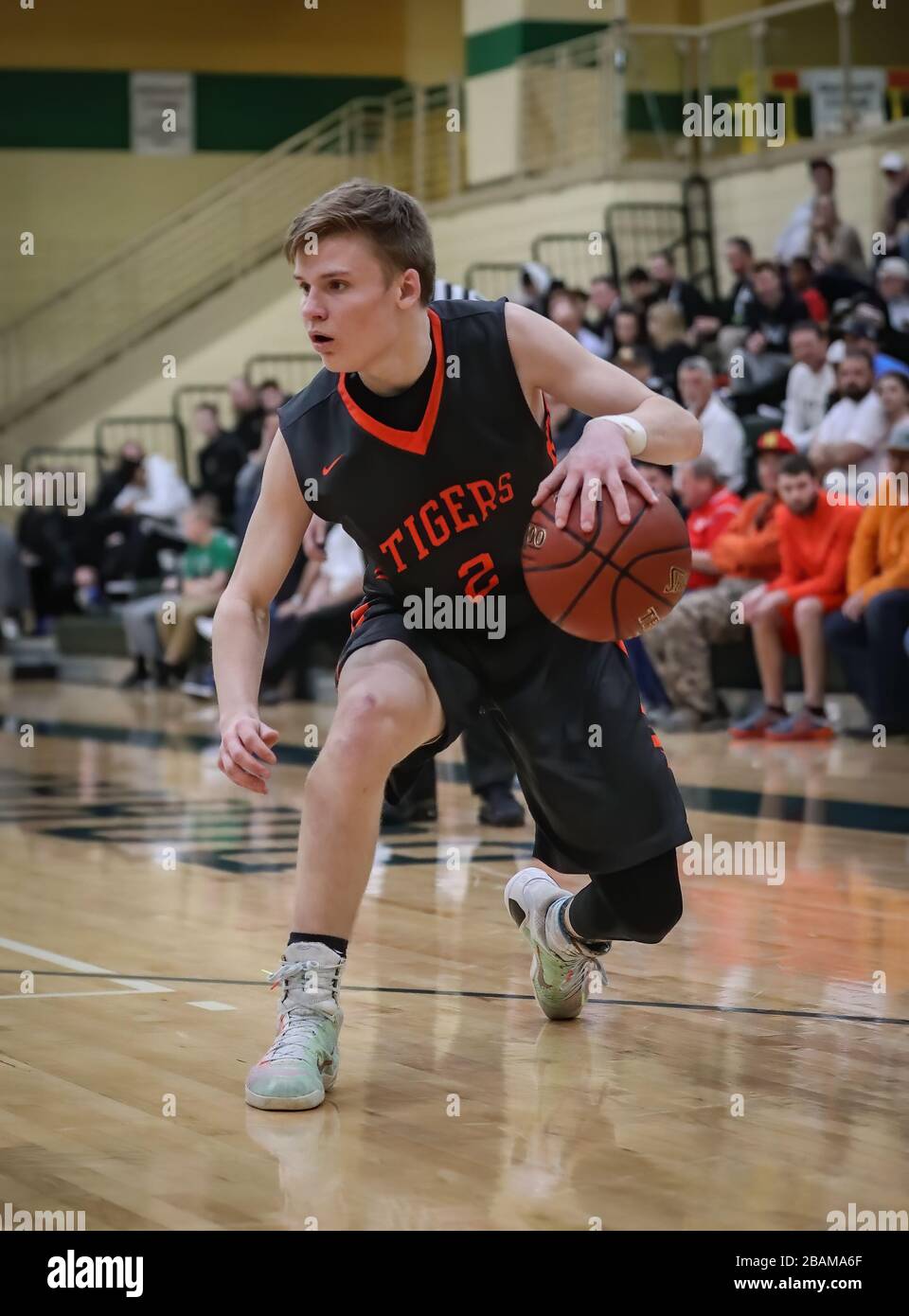Basketball Action with Idaho Falls vs Bishop Kelly High School in Boise ...