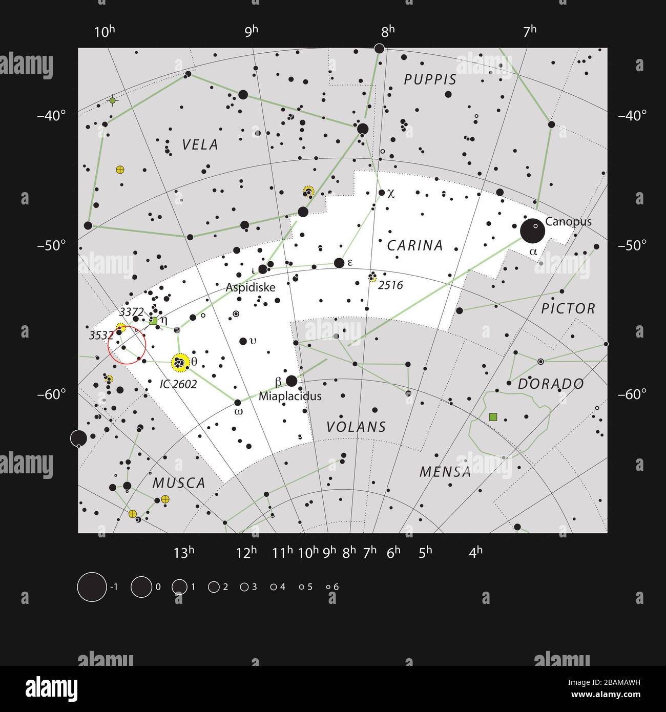 Map of stars chart hi-res stock photography and images - Alamy