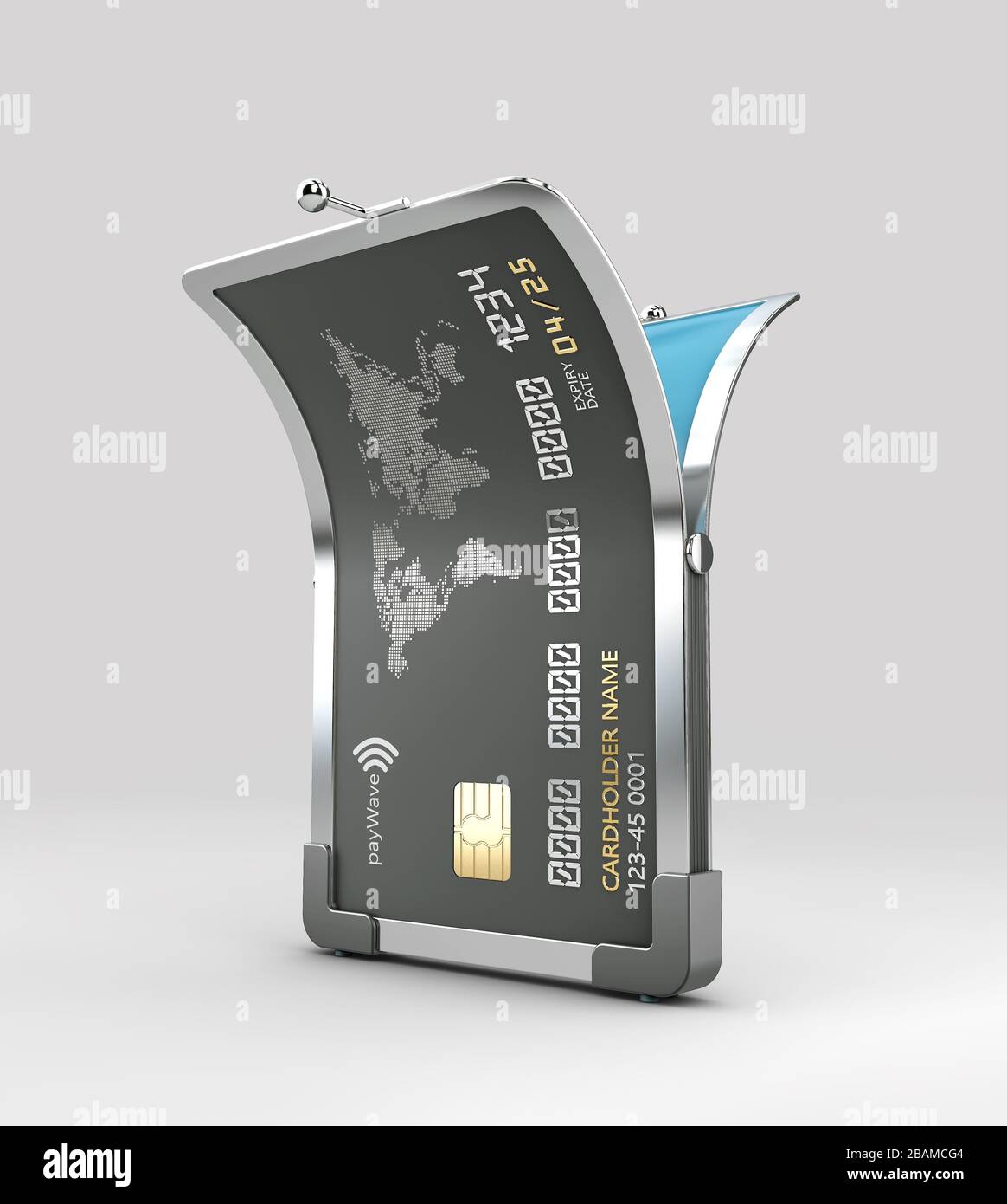 3d Rendering of Open Credit card, clipping path included Stock Photo ...