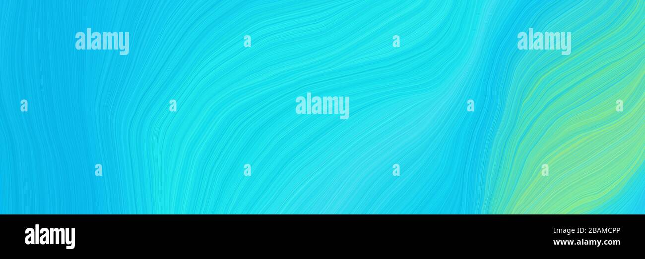 elegant creative banner with bright turquoise, light green and medium ...