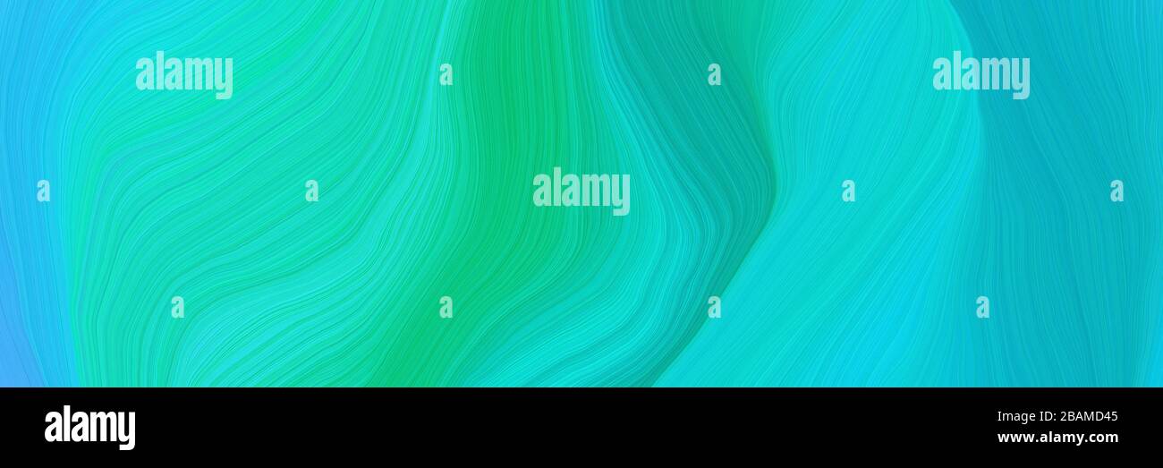 smooth futuristic banner background with dark turquoise, light sea ...