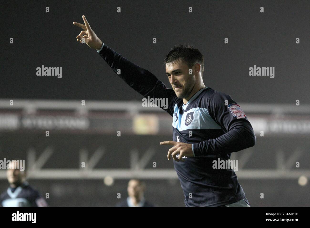 Burnley's Charlie Austin celebrates scoring their second goal of the ...