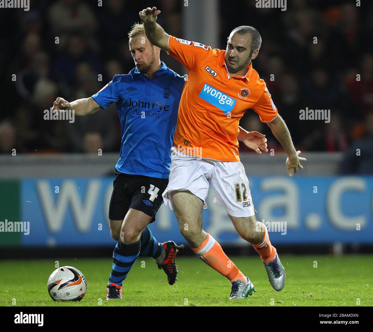 Blackpools gary taylor right nottingham forests simon gillett in action ...