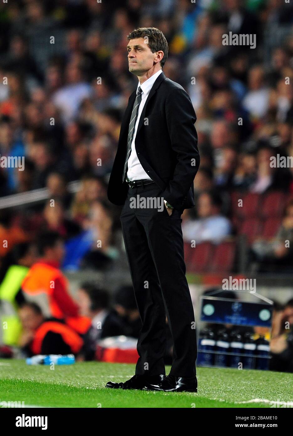 Barcelona manager Tito Vilanova on the touchline Stock Photo - Alamy