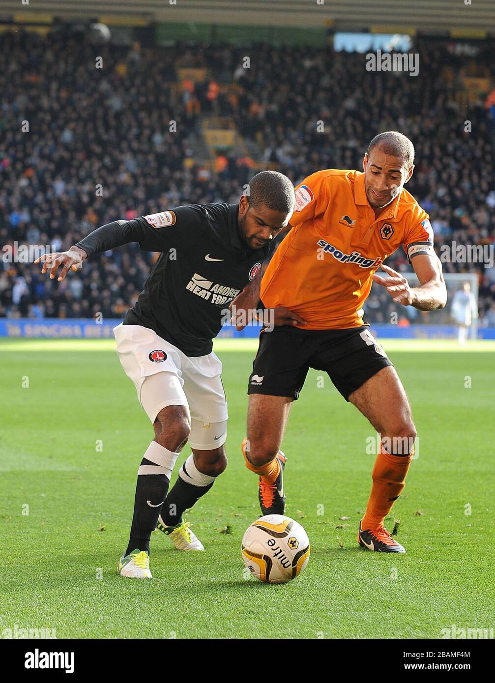 Wolverhampton Wanderers' Karl Henry (right) and Charlton Athletic's ...