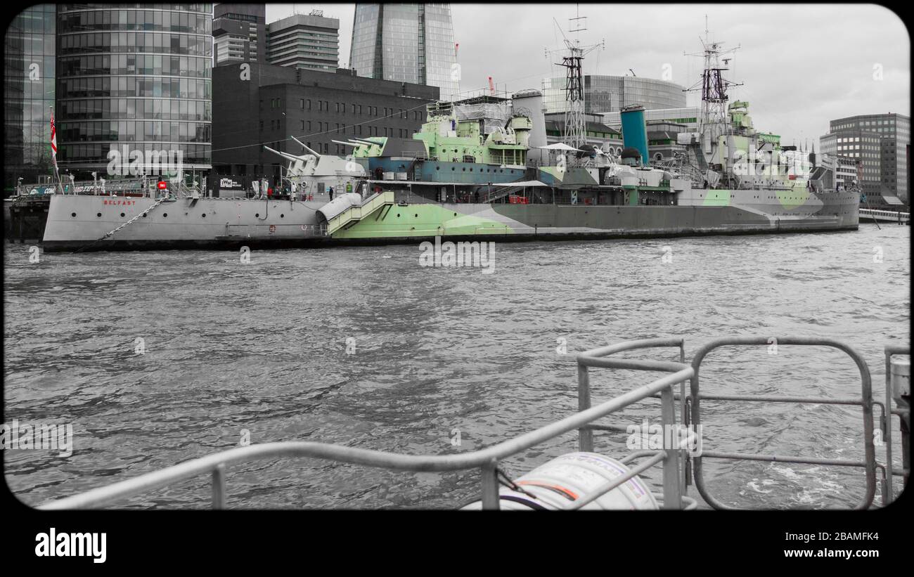 Hms belfast battleship cruiser hi-res stock photography and images - Alamy