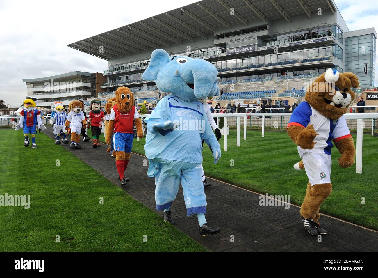Coventry City mascot Sky Blue Sam (centre) before the Football League ...