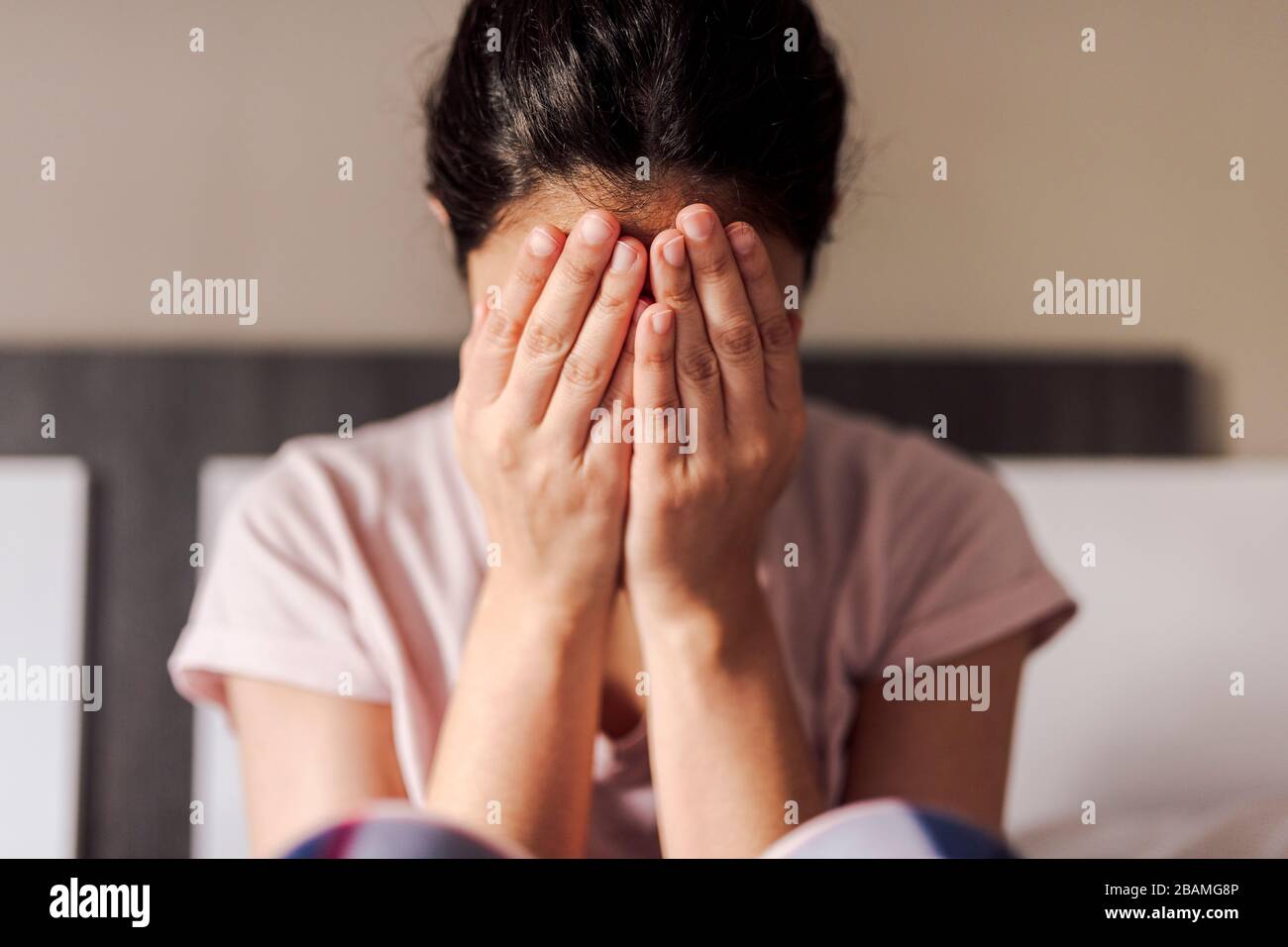 Woman Crying Bed High Resolution Stock Photography and Images - Alamy