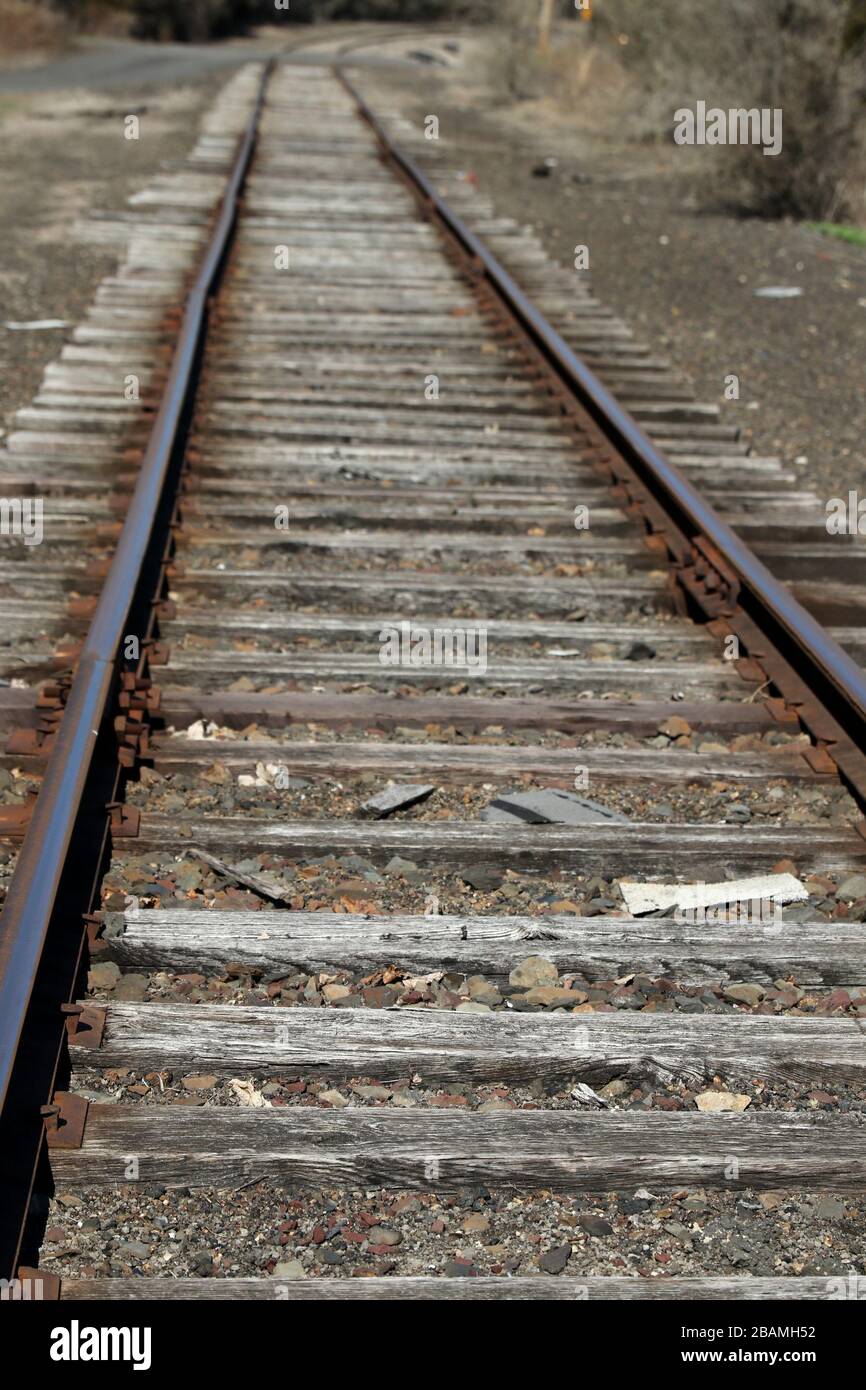 Trains do not run on this track anymore Stock Photo - Alamy