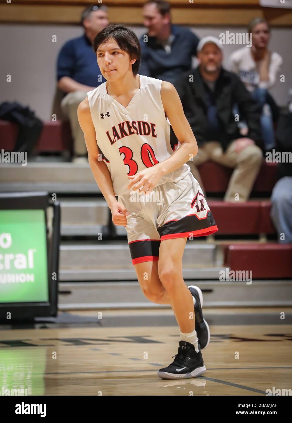 Basketball action with Lakeside vs Genesis Prep High School in Coeur d ...
