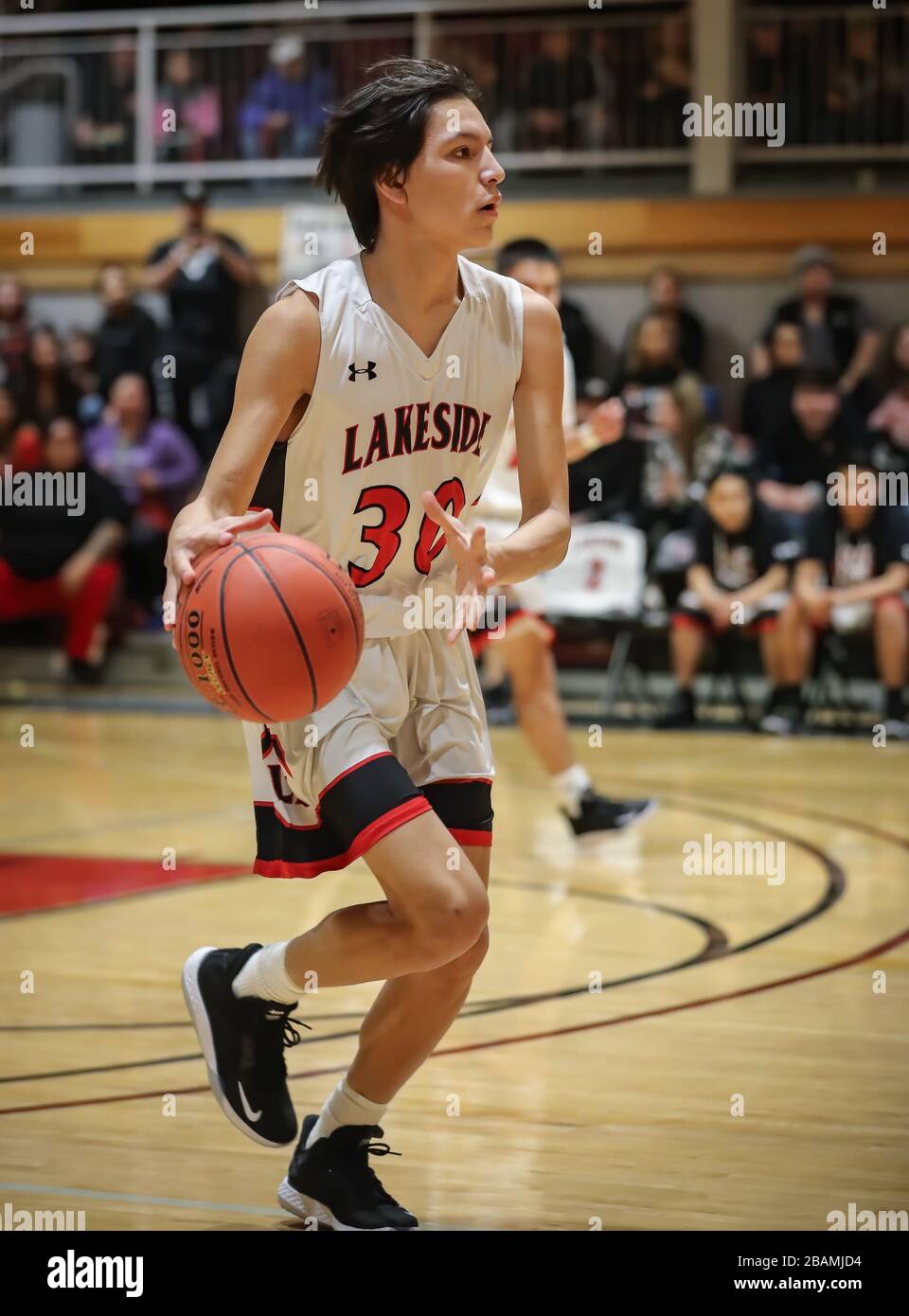 Basketball action with Lakeside vs Genesis Prep High School in Coeur d ...