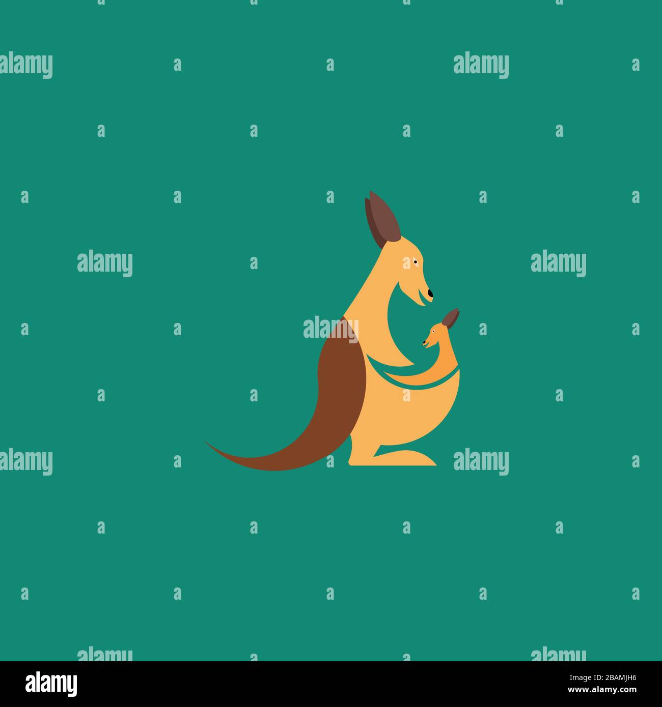 kangaroo logo design template Stock Vector Image & Art - Alamy