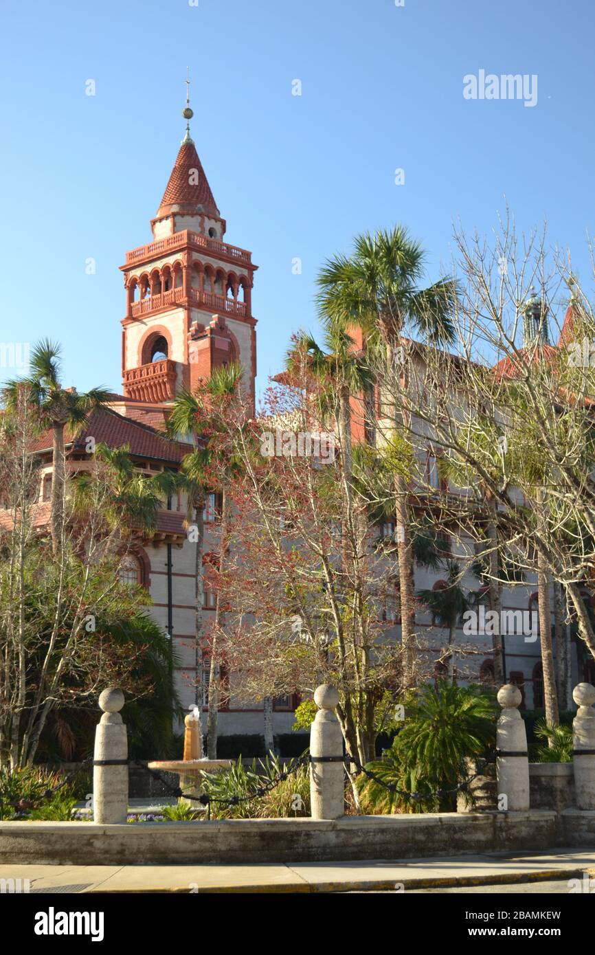 One of the towers at Flagler College, Saint Augustine, Florida USA ...