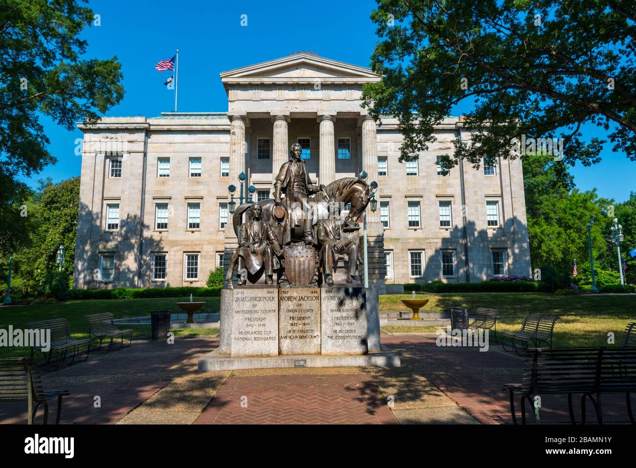 Memorial monument state of President James Polk, Andrew Jackson and ...