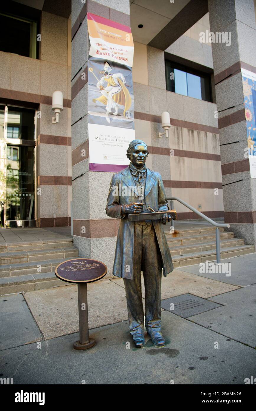 Memorial statue and monument of Thomas Day at the History Museum in the ...