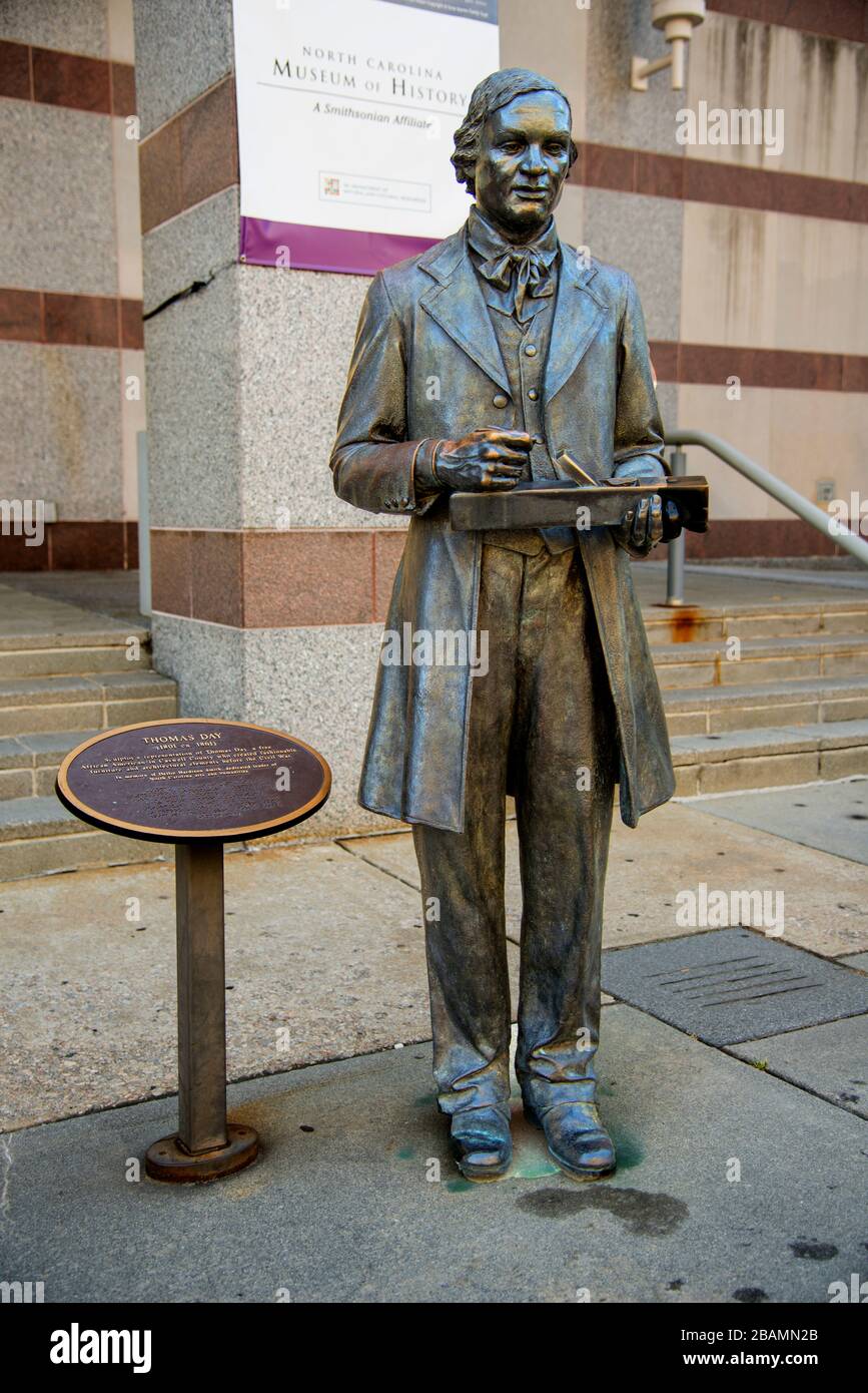 Memorial statue and monument of Thomas Day at the History Museum in the ...