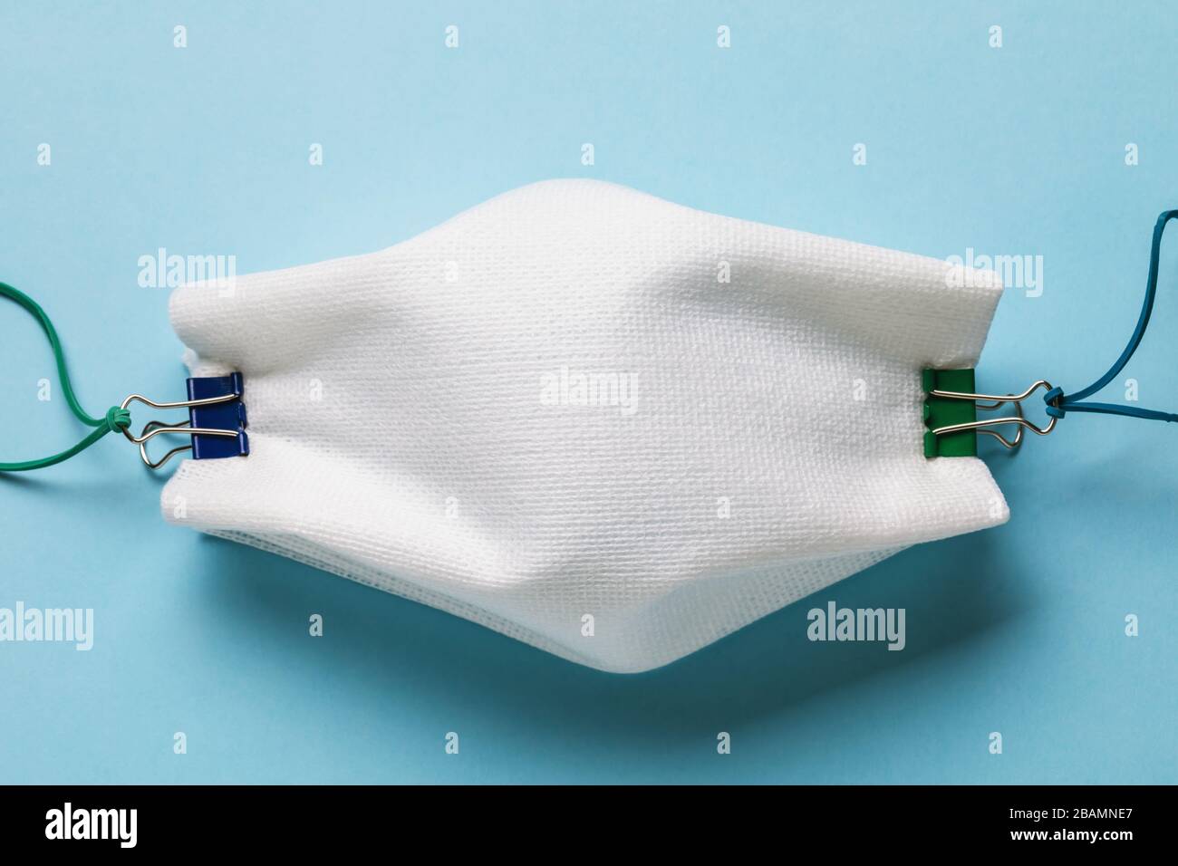 Handmade mask, top view. Concept on the manufacture of personal ...