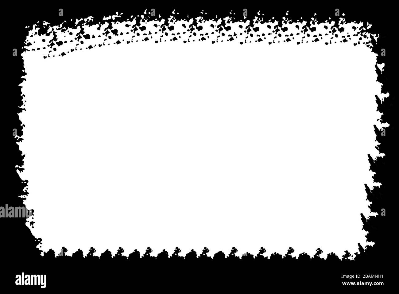 Decorative Black & White Edge. Type Text Inside, Use as Overlay or for ...