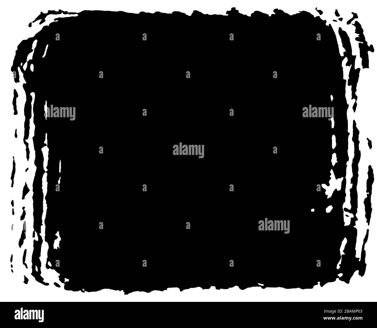 Decorative Black & White Edge. Type Text Inside, Use as Overlay or for ...