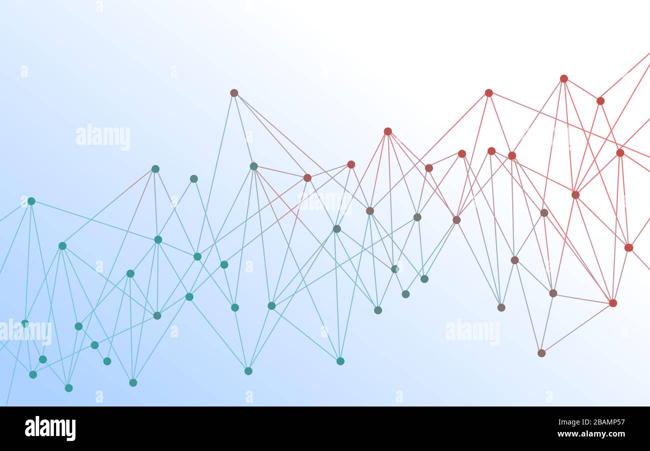 Abstract data connections; illustrating inter-connectivity and ...