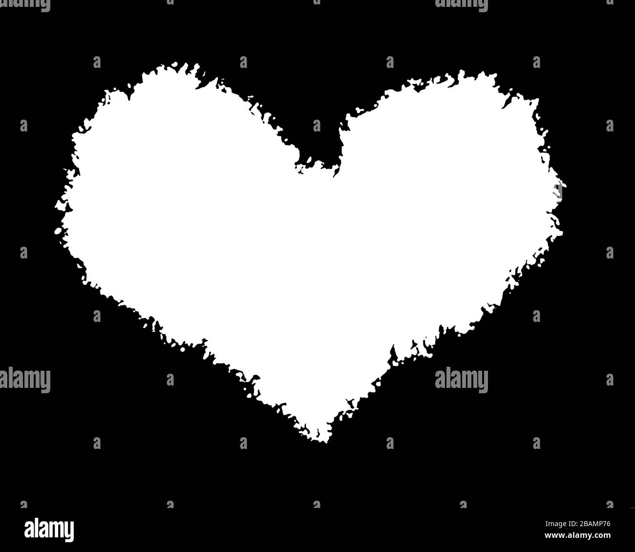 Decorative Black & White Heart Shape. Type Text Inside, Use as Overlay ...