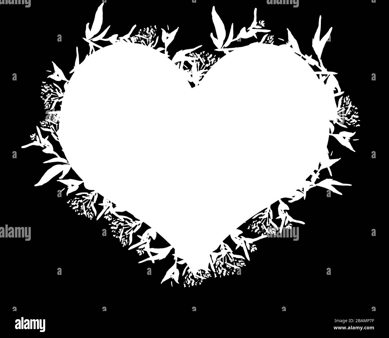 Black And White Heart Shape