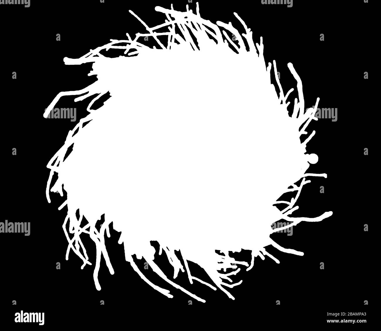 Floral Inspired Decorative Black & White Edge. Type Text Inside, Use as ...