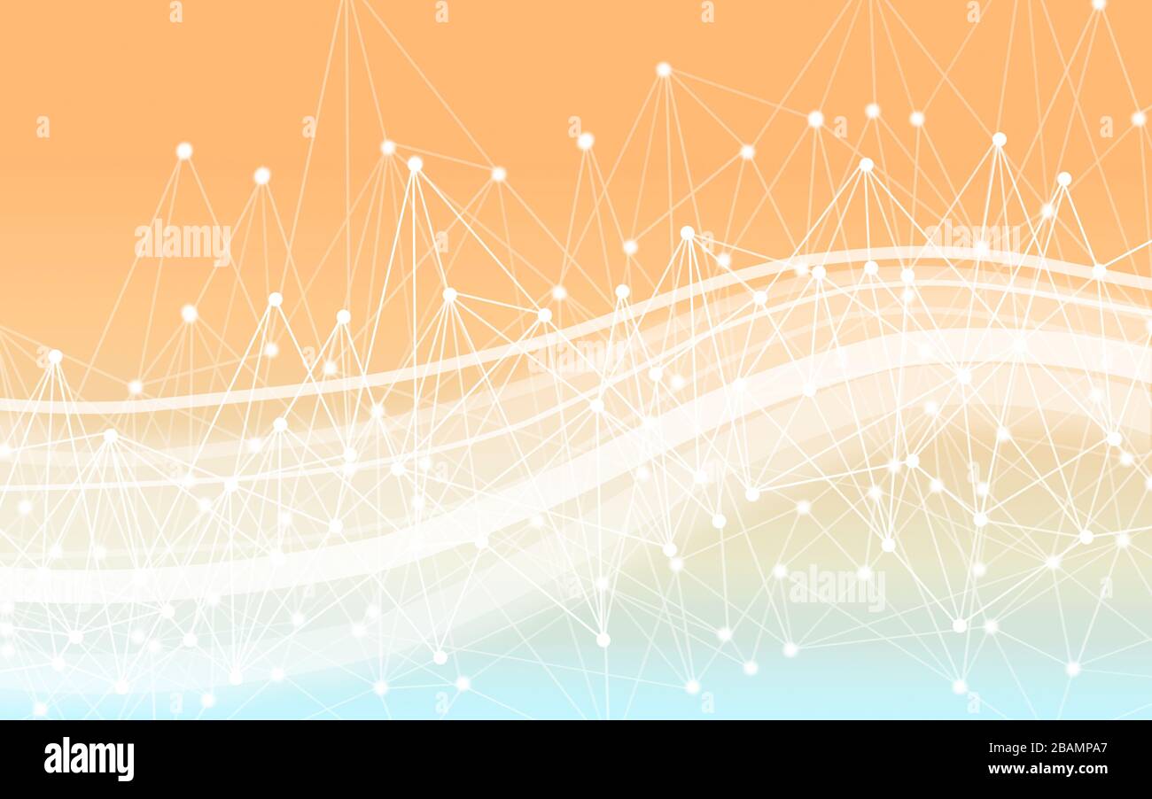 Abstract data connections; illustrating inter-connectivity and ...
