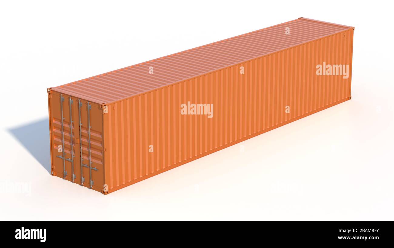 Metallic ship cargo container Stock Photo - Alamy