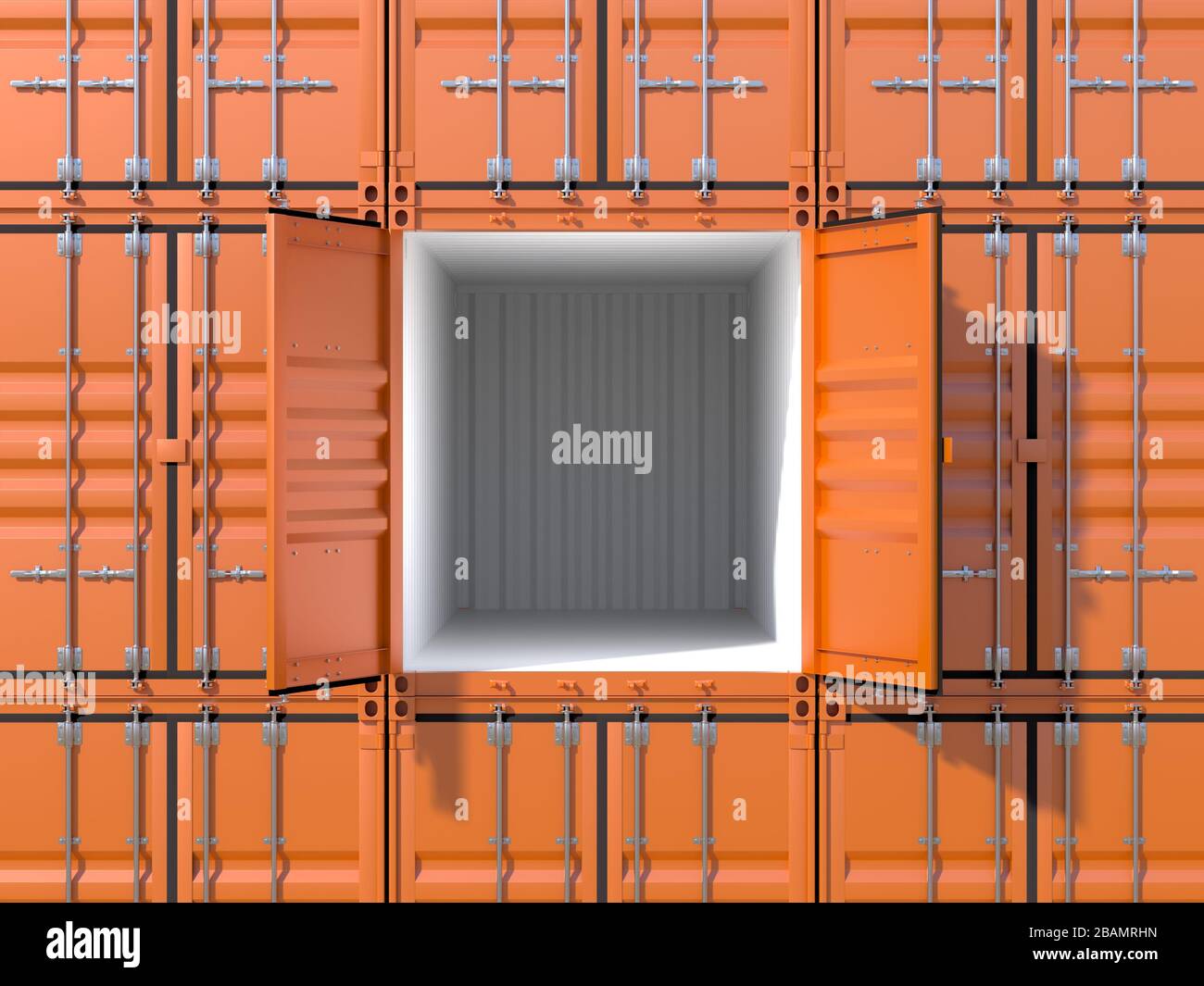 Empty ship cargo container side view 20 feet length Stock Photo - Alamy