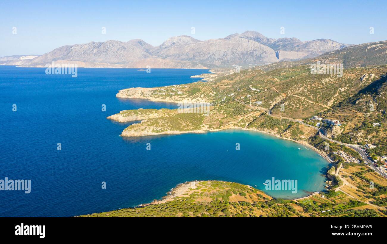Aerial view of Kalydon Island, Crete, Greece Stock Photo - Alamy