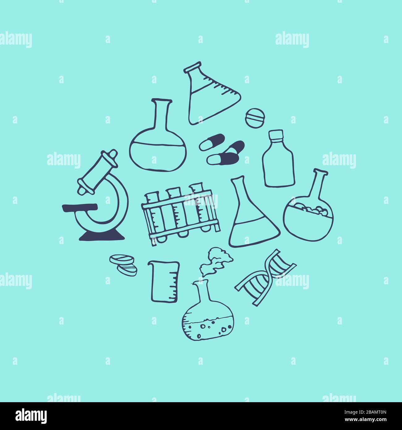 Doodle medicine icon set for your design. Hand drawn Health care ...