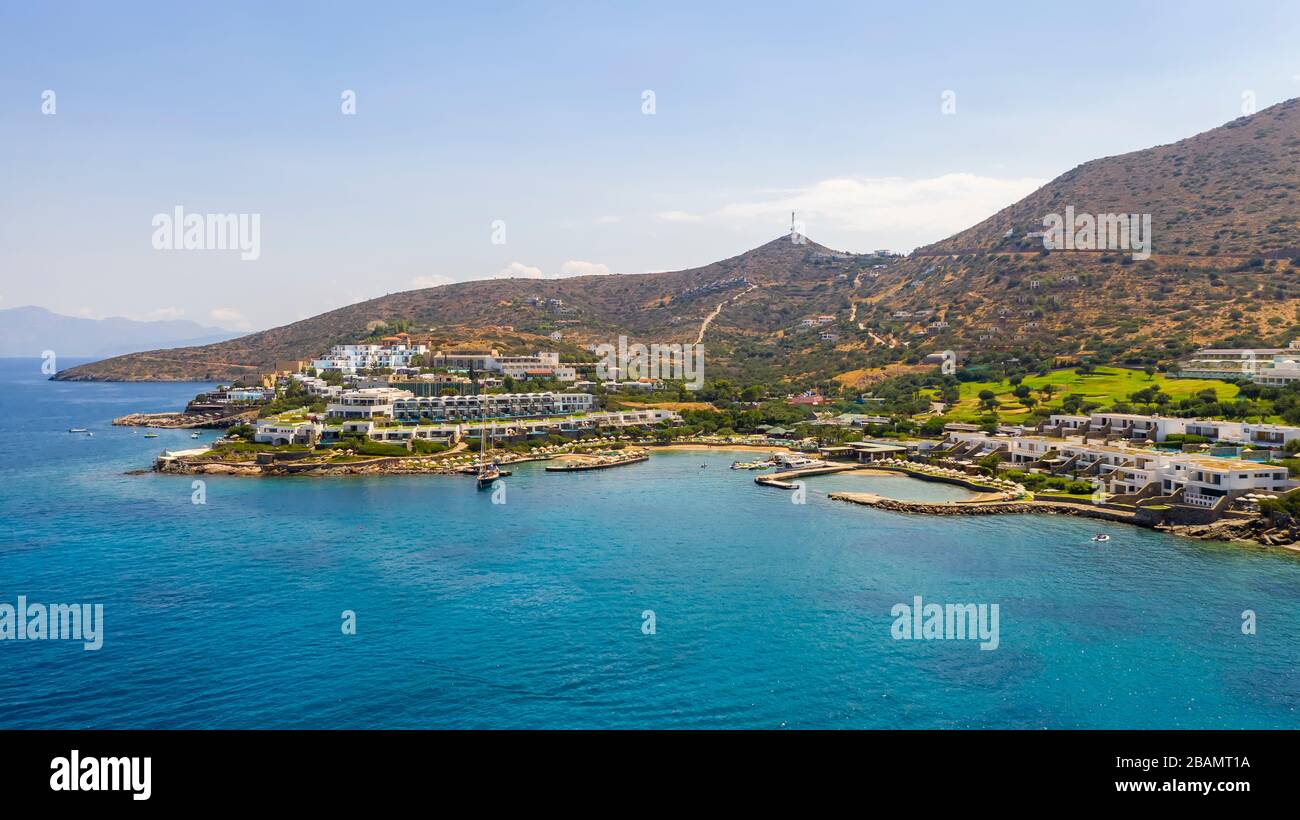 Elounda blue bay hi-res stock photography and images - Alamy