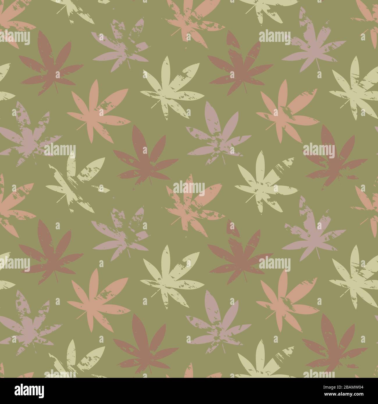 Cannabis leaf seamless pattern grunge, Marijuana leaf sign. Flat ...