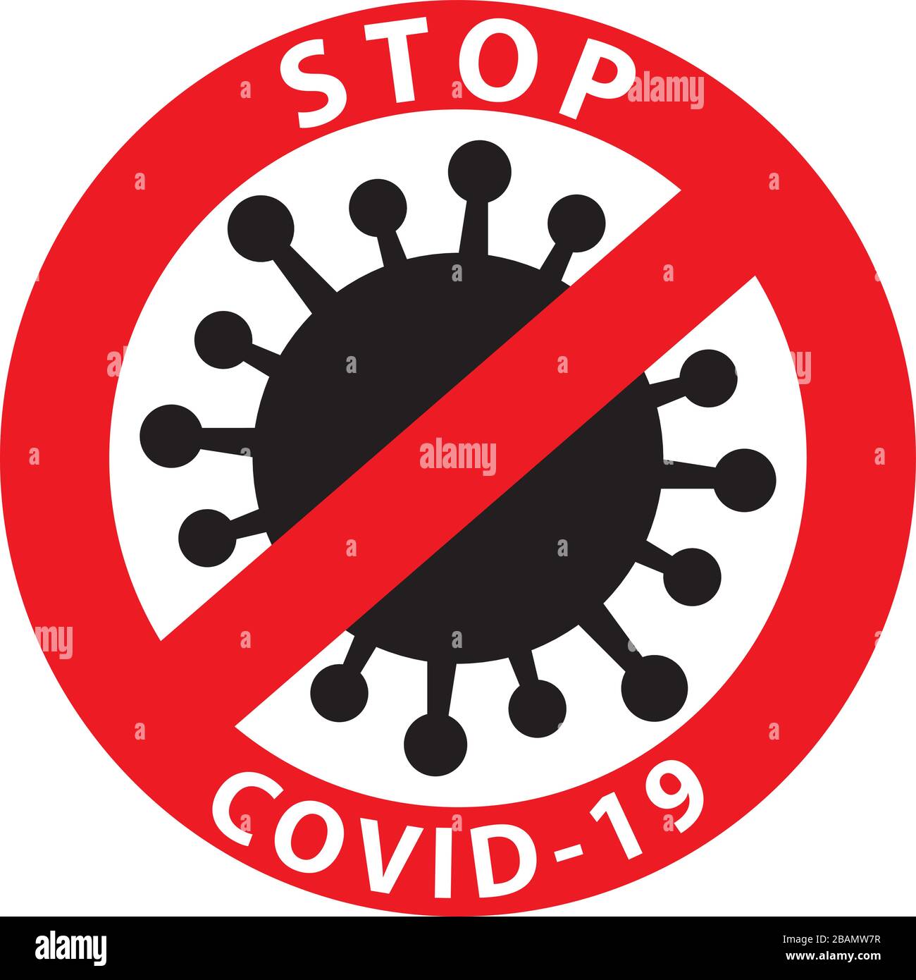 Prevention COVID - 19 , Vector graphic of stop corona virus ,corona ...