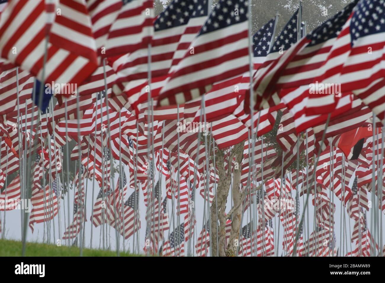 Collection of US flags Stock Photo - Alamy